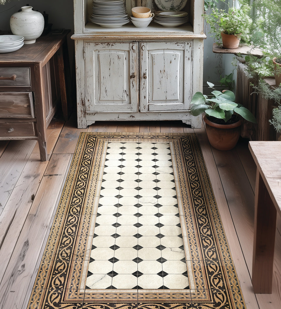 Firenze Antique Vinyl Rug - Beija Flor – Beija Flor World