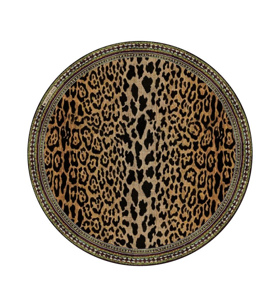Leopard Vinyl Round Placemat - Beija Flor – Beija Flor World